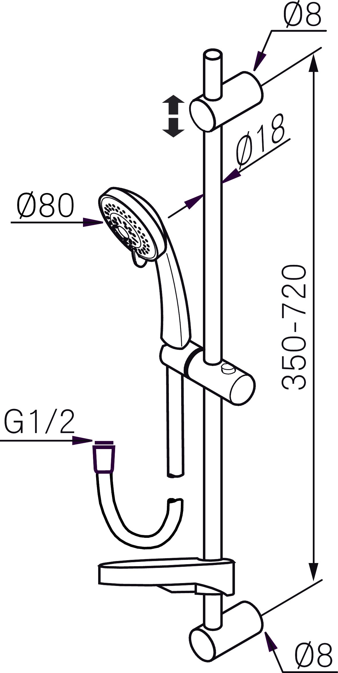 MORA CERA S1 duschset - Kranar för kök och badrum