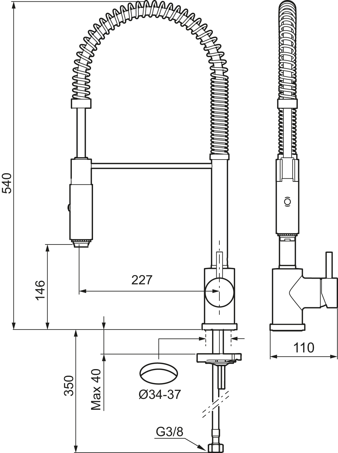 MORA IZZY miniprofi kitchen mixer - Mixers for kitchens and bathrooms